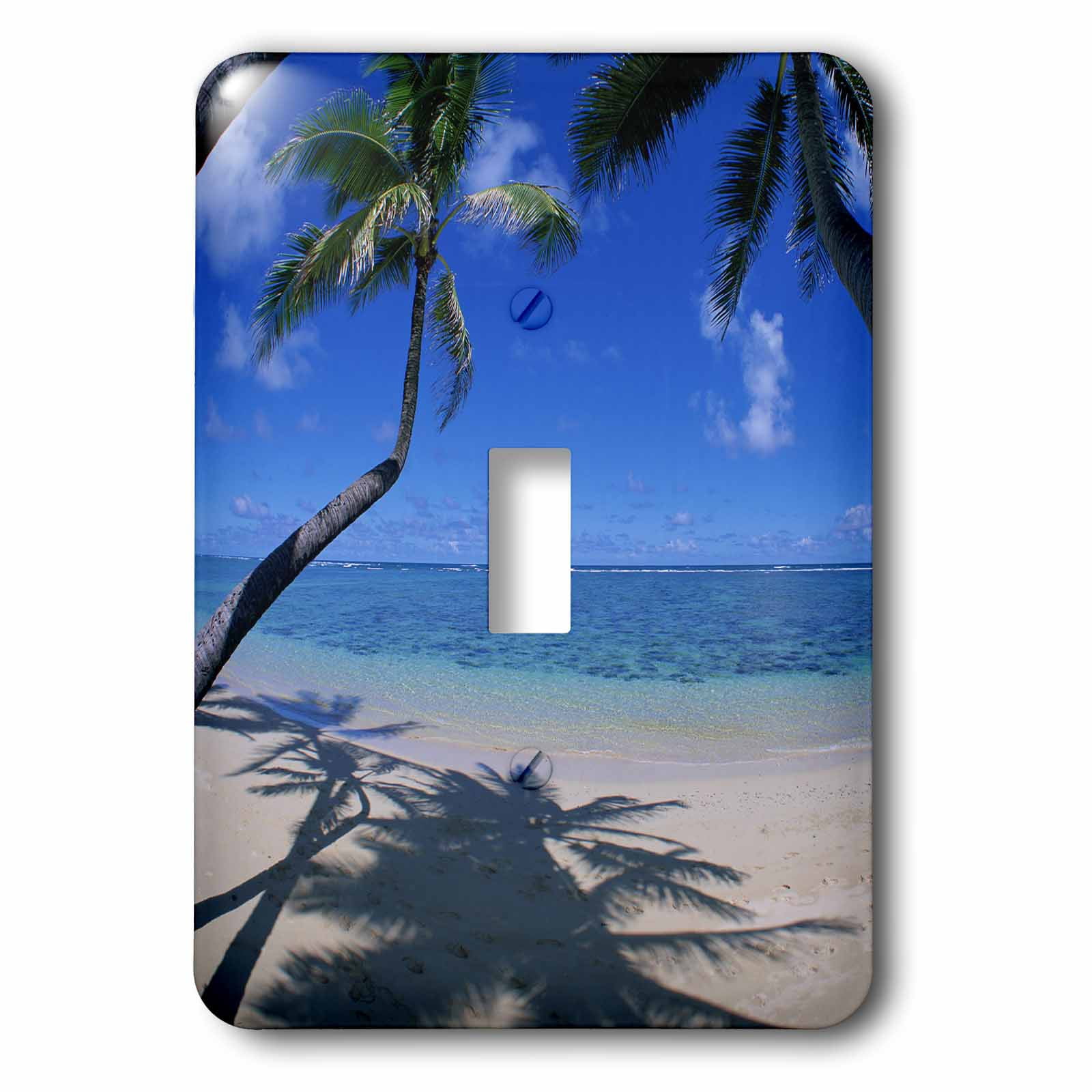 3dRose, Beach with palm shadow - NA04 DPB0003 - Douglas Peebles, single ...