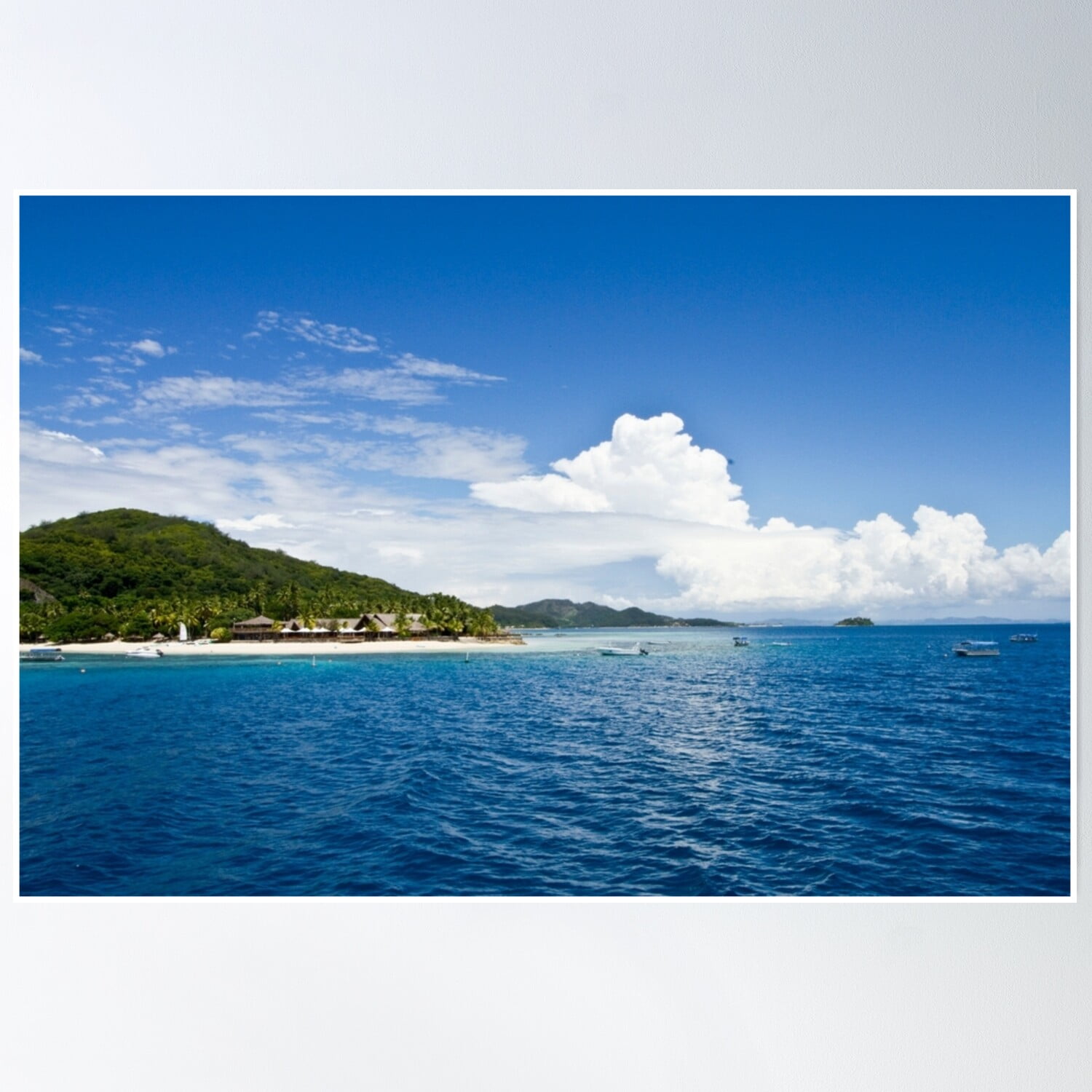 Beachcomber Island, Fiji Poster Wall Art, Modern Wall Decor, 8x12 ...