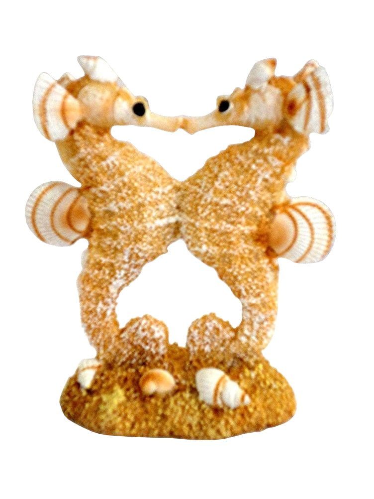 Beachcombers 03286 Sand/Shell Kissing Seahorses, Tan - Walmart.com