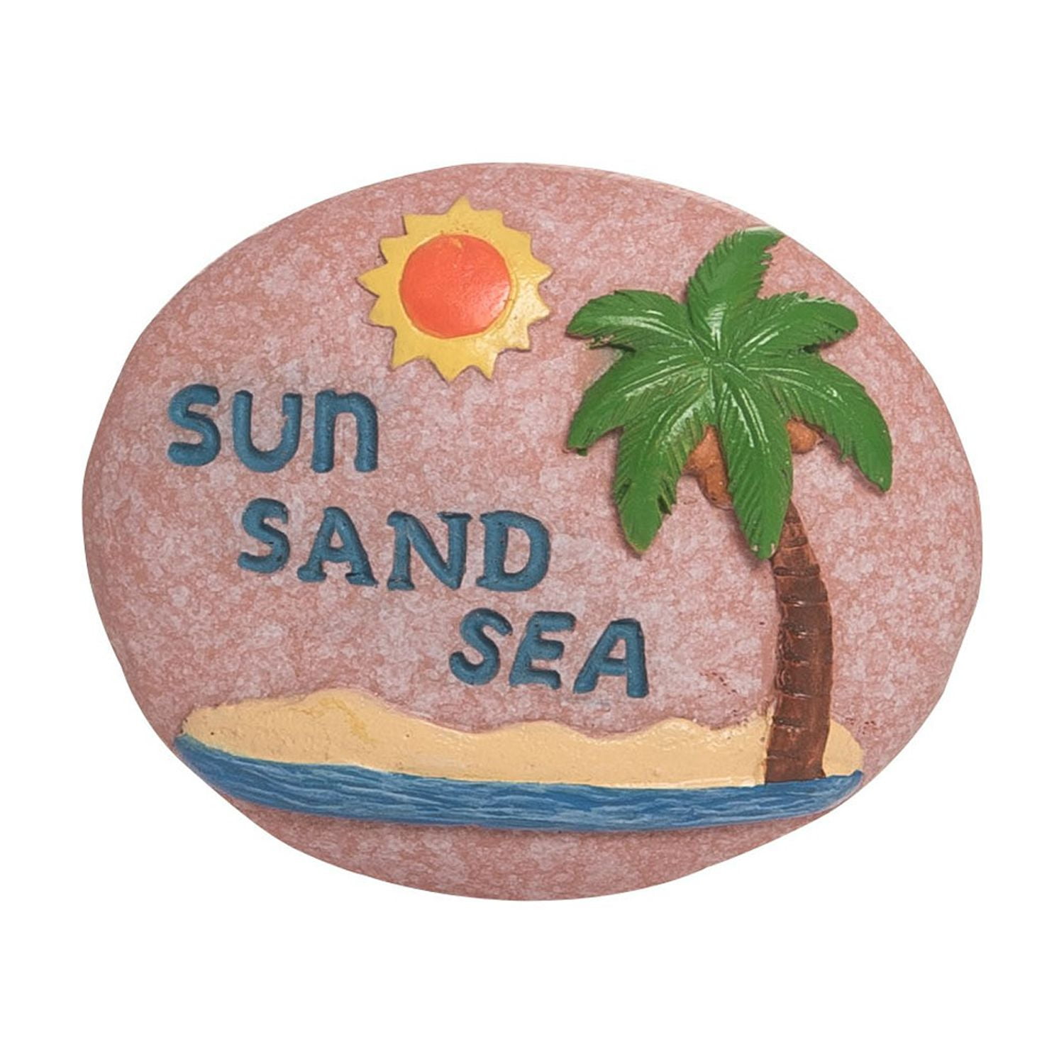 Beachcombers 1.75" Resin Pebble Sun Sand Sea Palm - Walmart.com