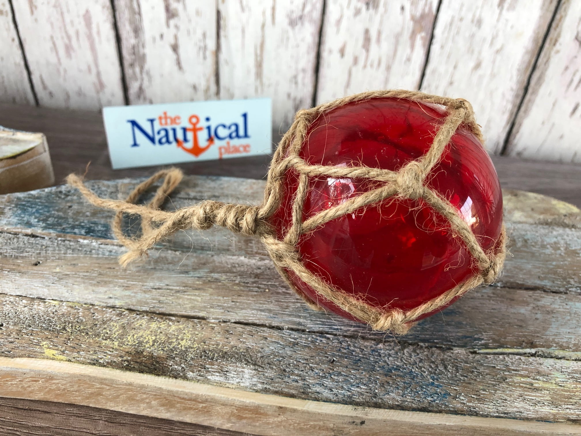Beachcombers 3In Red Glass Float Multi - Walmart.com