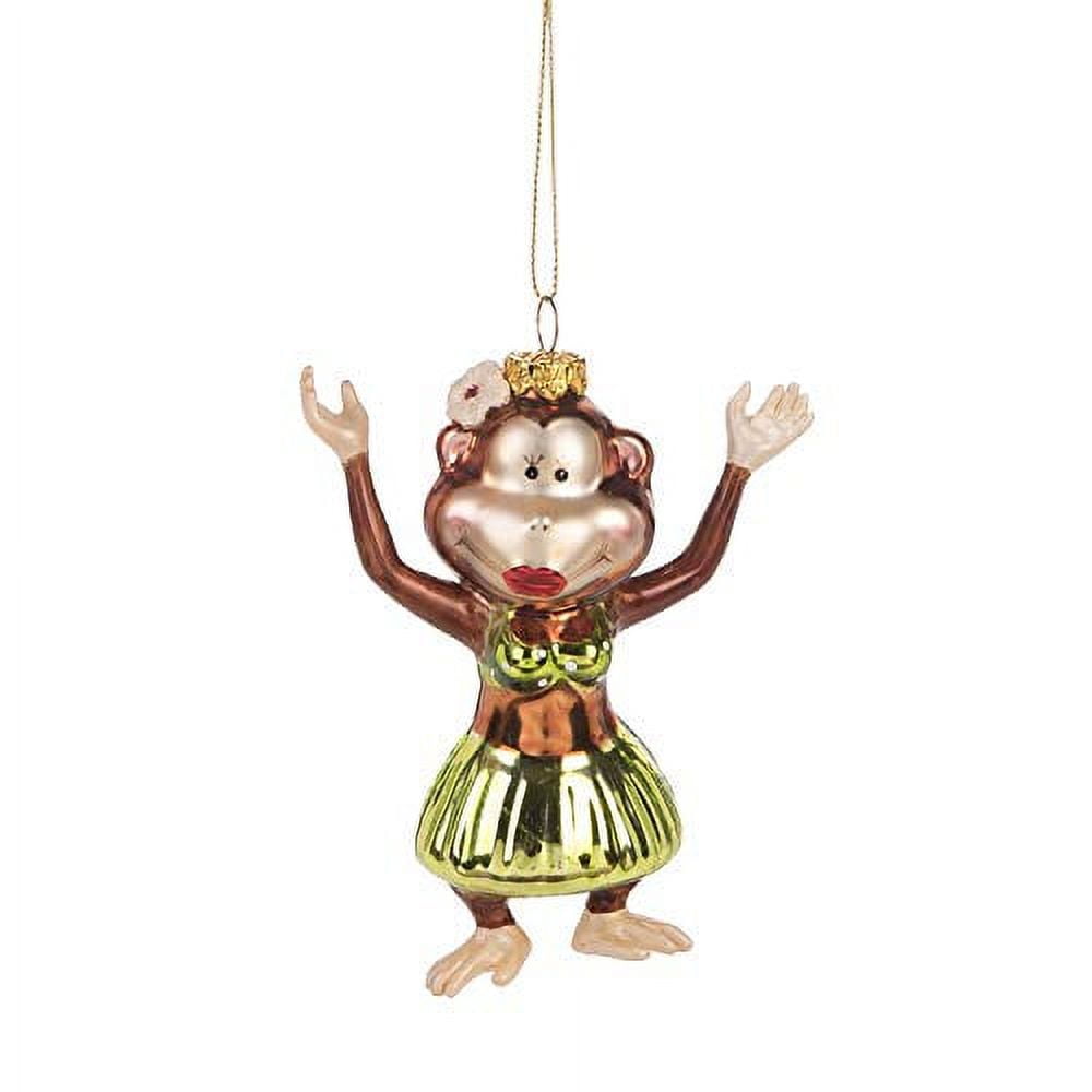 Beachcombers 4" Glass Hula Monkey Ornament - Walmart.com