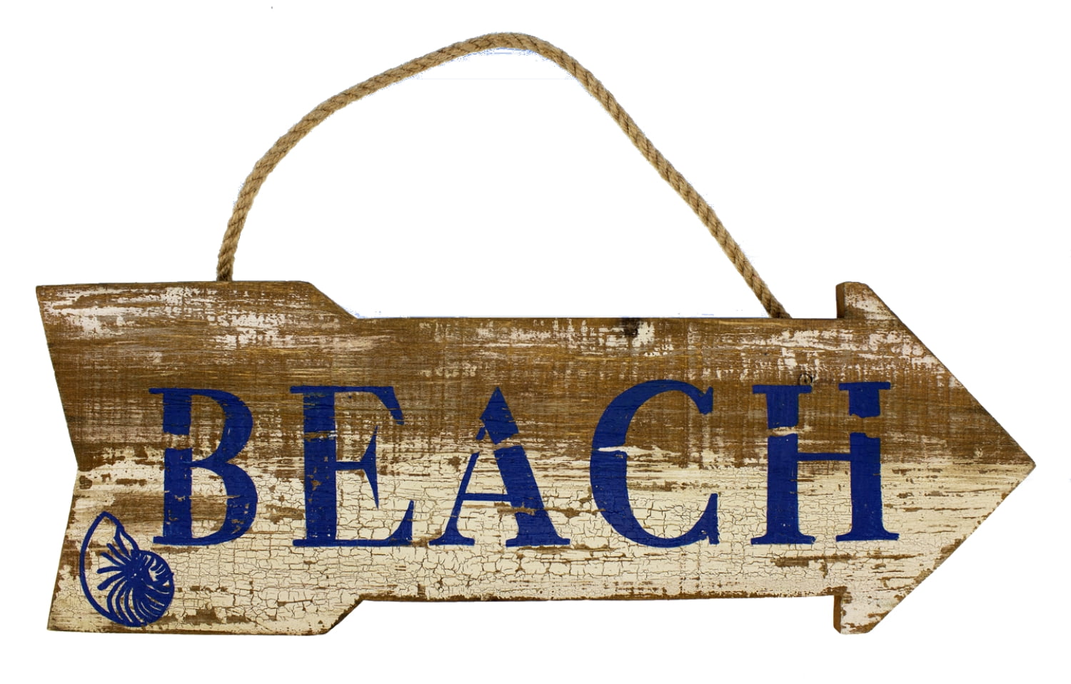 Beachcombers Beach Directional Arrow Wood Plaque Weathered Distressed ...