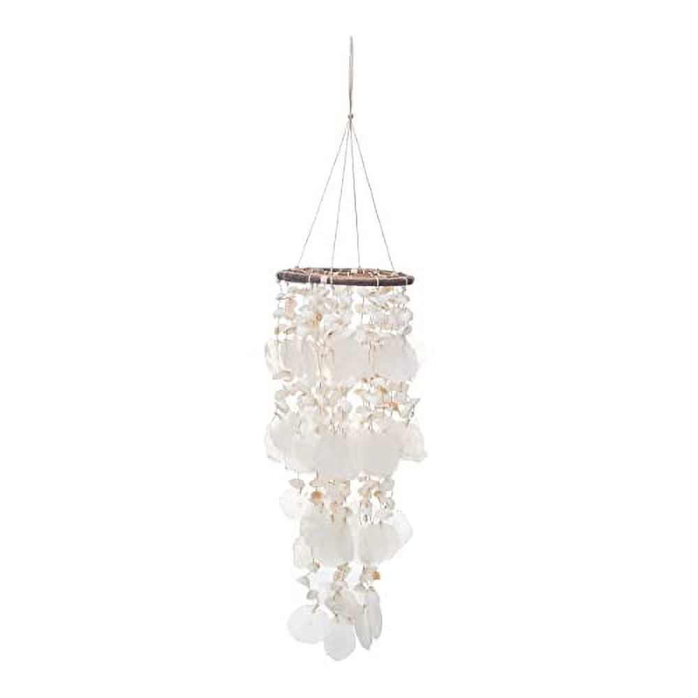 Beachcombers Capiz Sea Shell Wind Chime White - Walmart.com