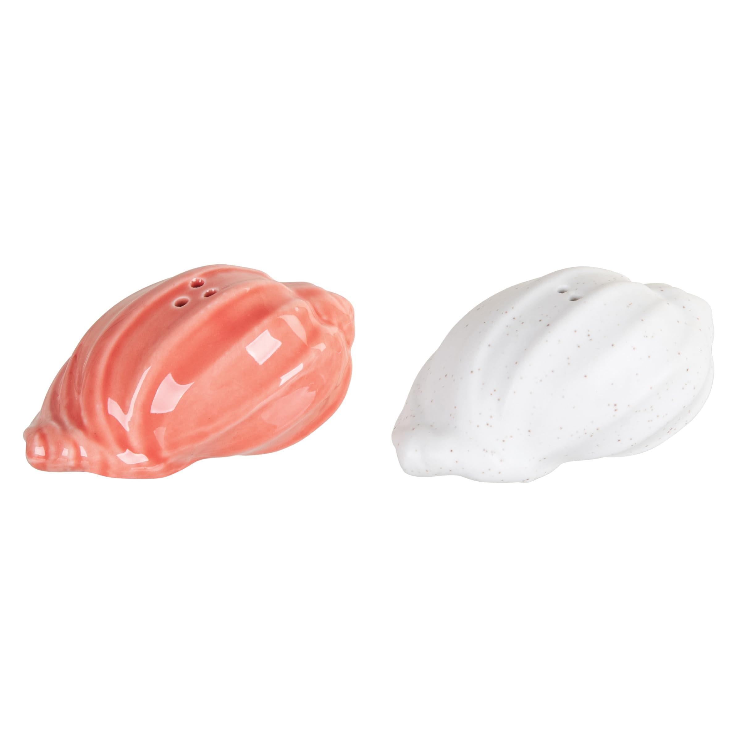 Beachcombers Coral and Bisque Shell Salt and Pepper Shaker, 4.02 Inch ...