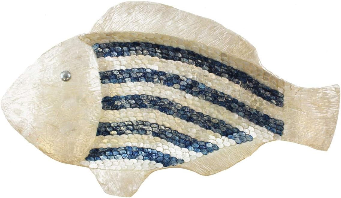 Beachcombers Large Capiz Fish Tray Multi - Walmart.com