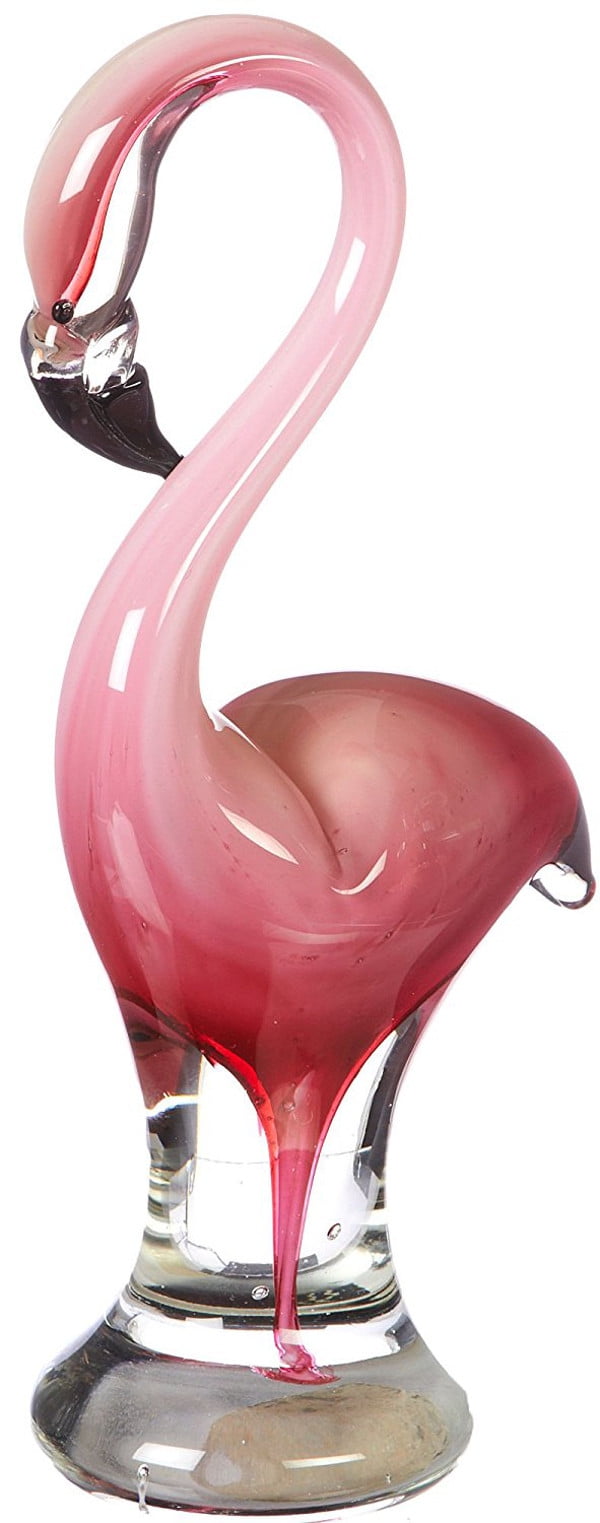 Beachcombers Large Glass Pretty Pink Flamingo Figure Statue 11"H SS-BCS ...
