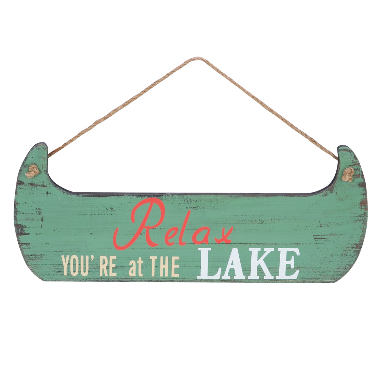 Beachcombers Relax Lake Canoe Shape Sign Fern - Walmart.com