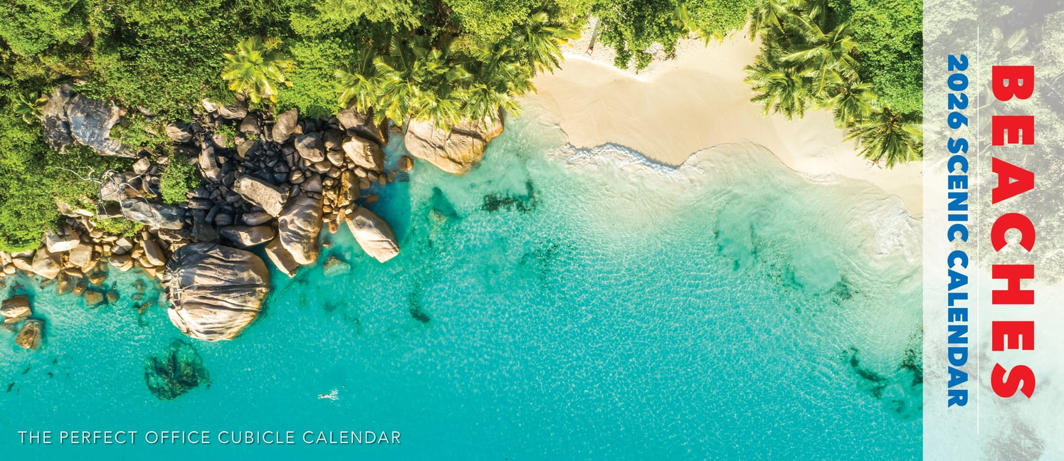 Beaches 2026 Panoramic 15 X 6.5 Wall Calendar, (Hardcover) - Walmart.com