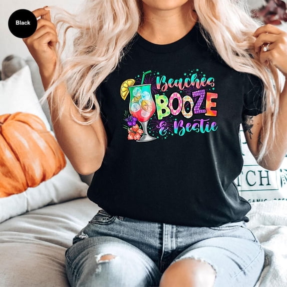 Beaches Booze and Bestie Shirt Beach Besties Shirt Funny Summer Shirt ...