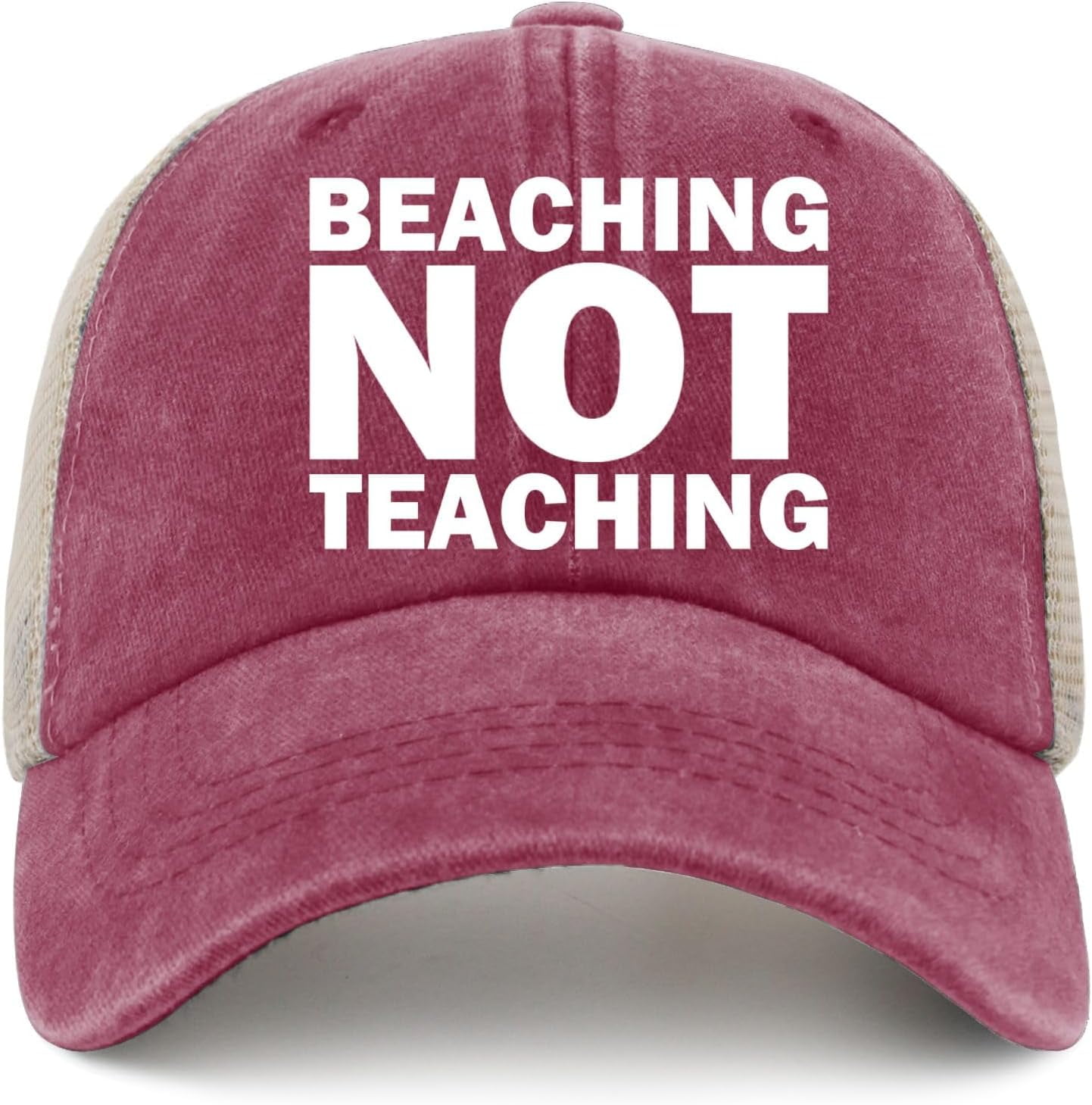 Beaching NOT Teaching Hat Trucker Hat Men Trendy Mesh Hat for Summer ...