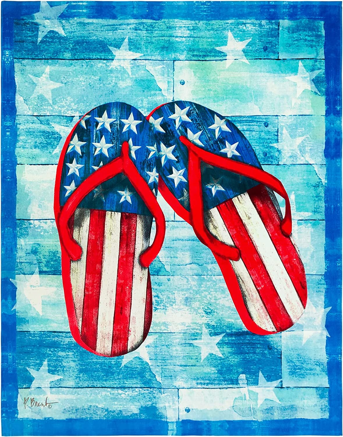 Beachland American Flip Flops 54 x 68 inch 100% Cotton USA American ...