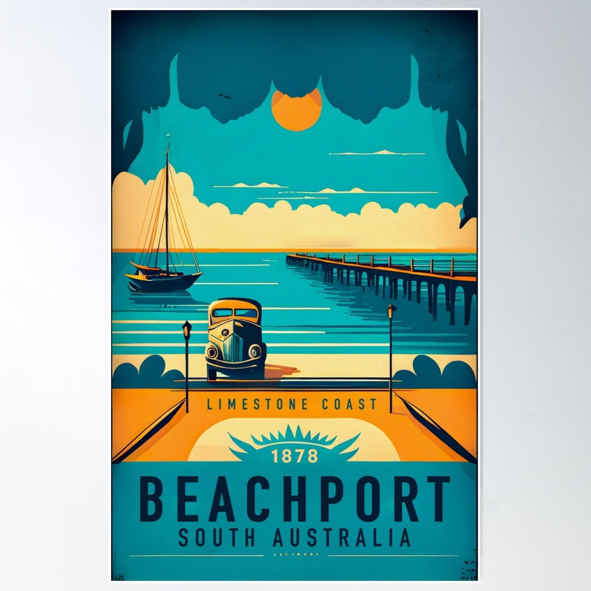 Beachport, South Australia - The Limestone Coast Poster Wall Art ...