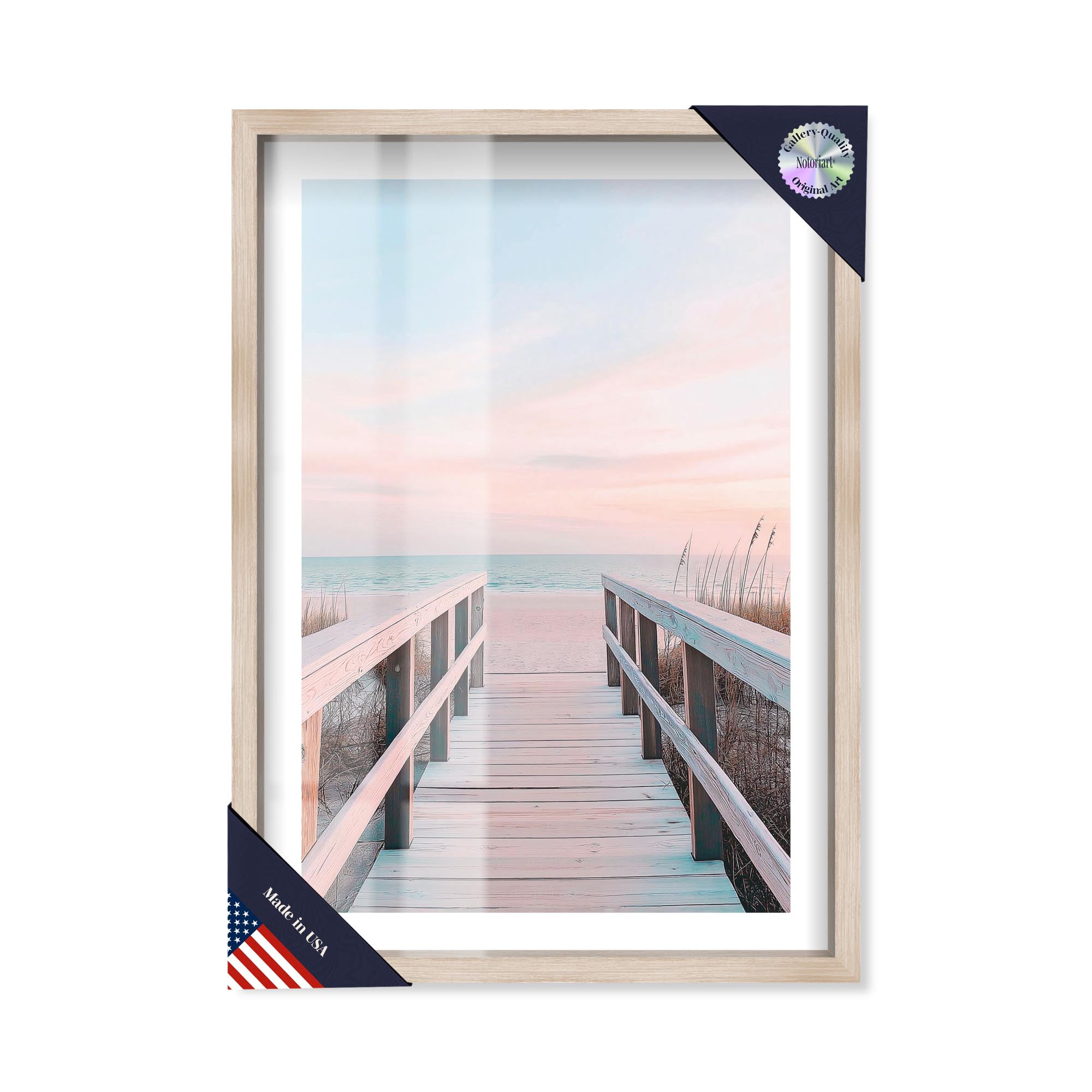 Beachside Pathway Shadowbox Print Coastal Art Prints by Notoriart ...