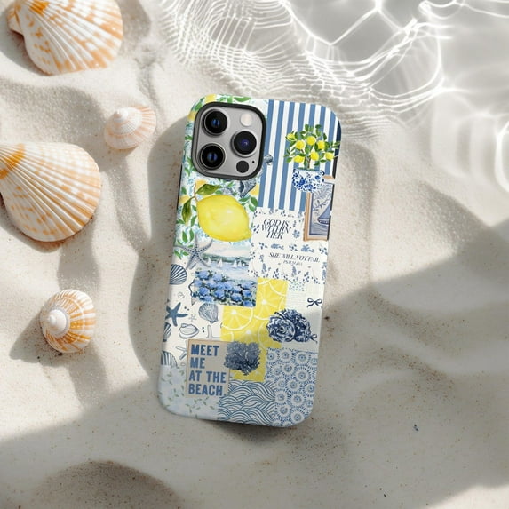 Beachy Bloom Coquette Italian Summer Tropical Collage Art with iPhone ...