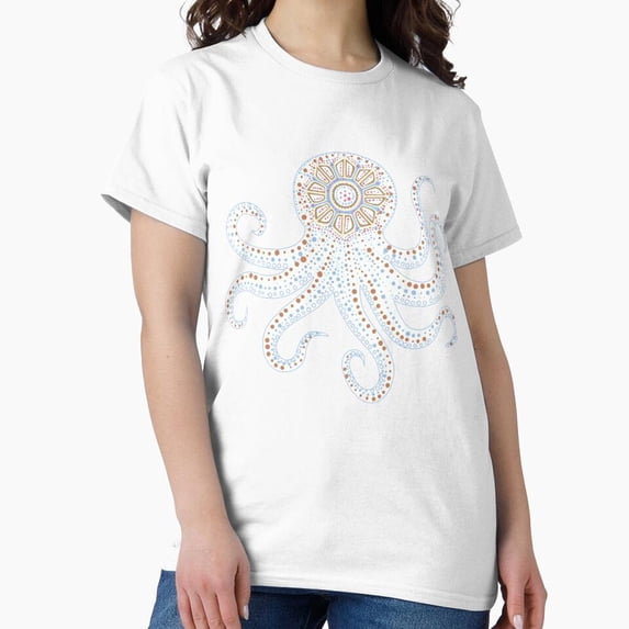 Beachy Boho Octopus Shirt, Ocean Octopus Graphic Tee, Nautical Summer ...