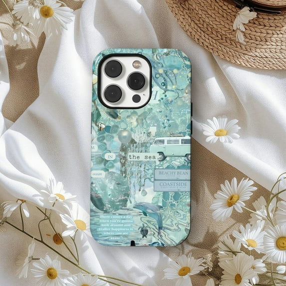 Beachy Coquette Collage Coastal Summer Art Phone Case 17 16 15 14 13 12 ...
