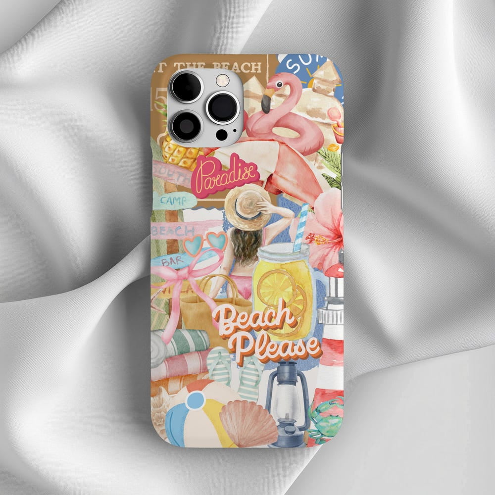 Beachy Coquette Preppy Coastal Phone Case with iPhone 17 to 11 Pro Max ...