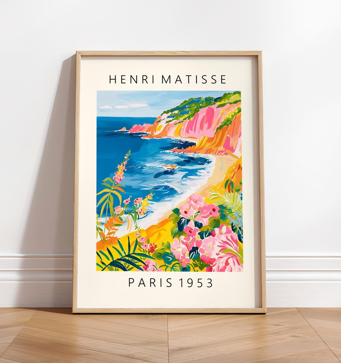 Beachy Decor, Ocean Print In Henri Matisse Style, Coastal Cowgirl ...
