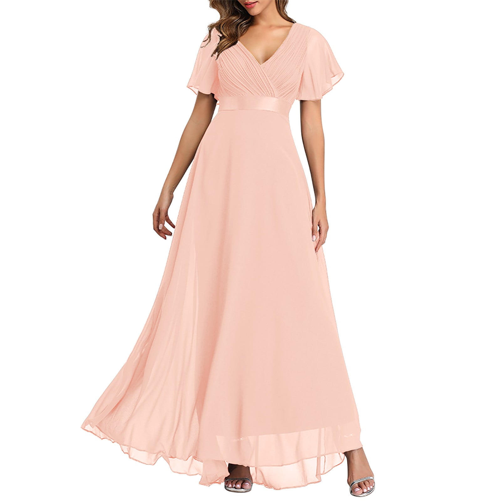 Beachy Dresses For Women 2025, Cocktail Dresses Wedding Guest V Neck ...