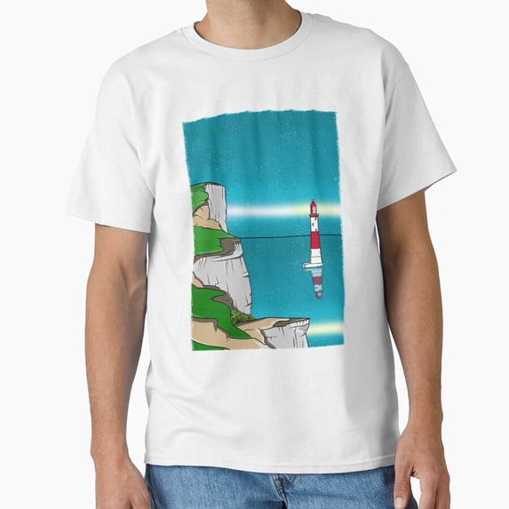Beachy Head Lighthouse Coastal Shirt, East Sussex Coastal Tee, Seaside ...