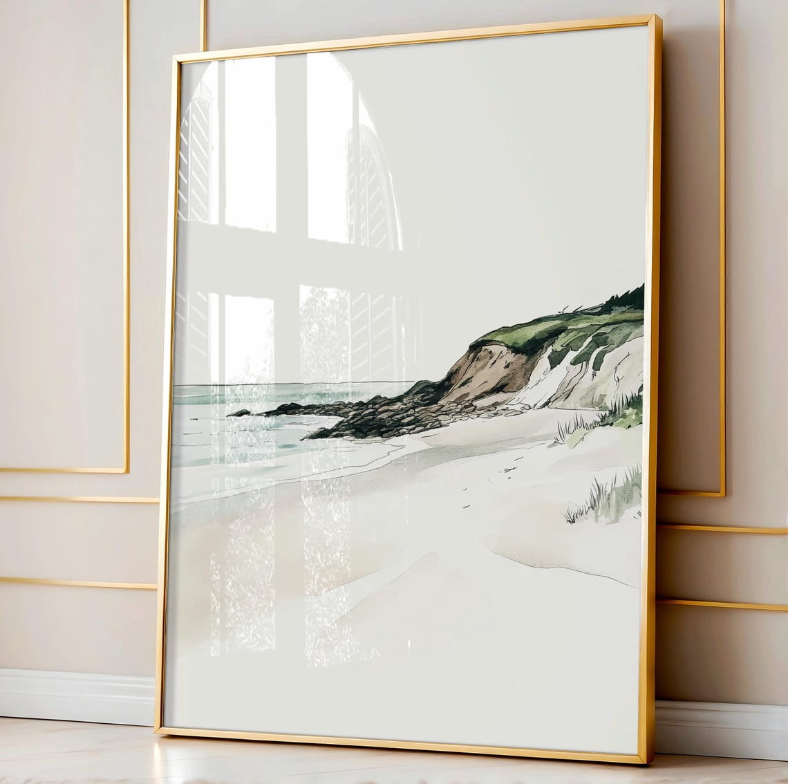 Beachy Ocean Photography Minimalist Coastal Room Decor Version Five ...