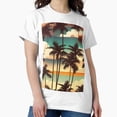 Beachy Pattern Shirt, Beach Inspired Graphic Tee, Casual Summer Shirt ...