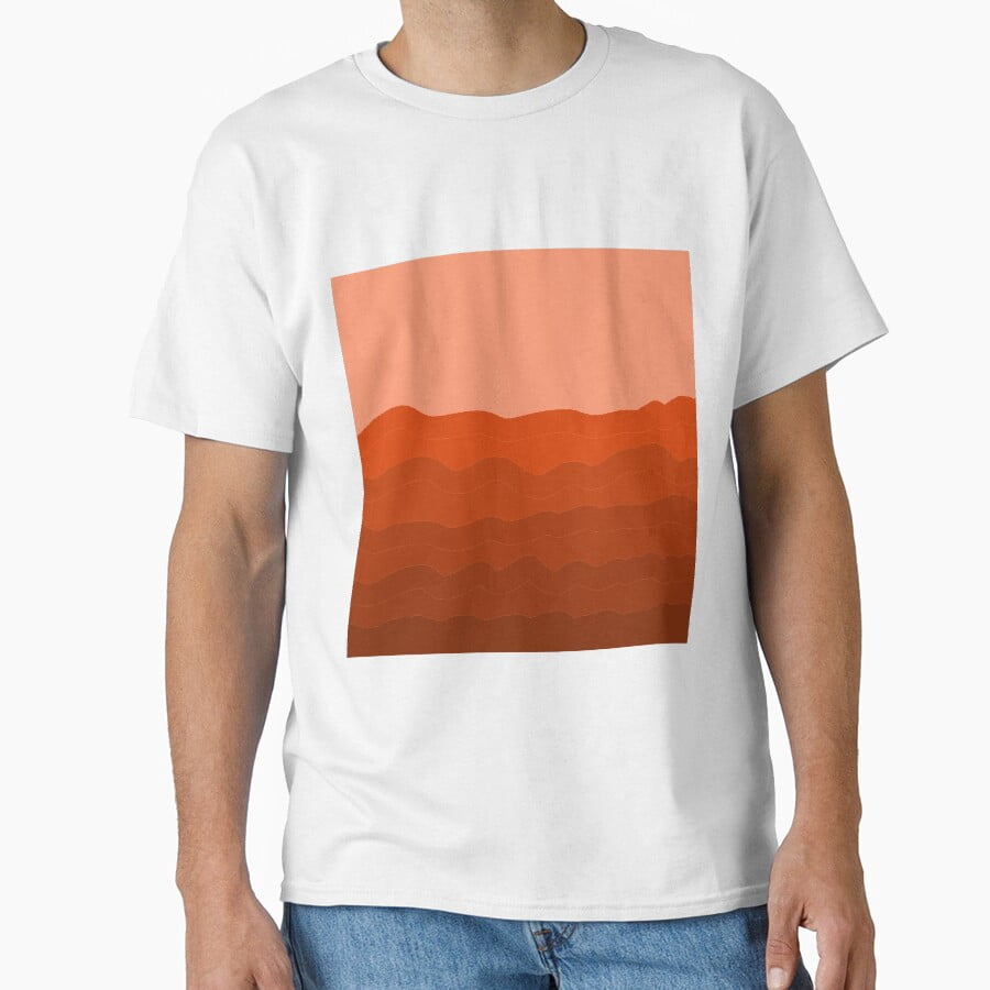 Beachy Sea Ocean Water Orange Sea Waves Waves Shirt, Surf Wave Graphic ...