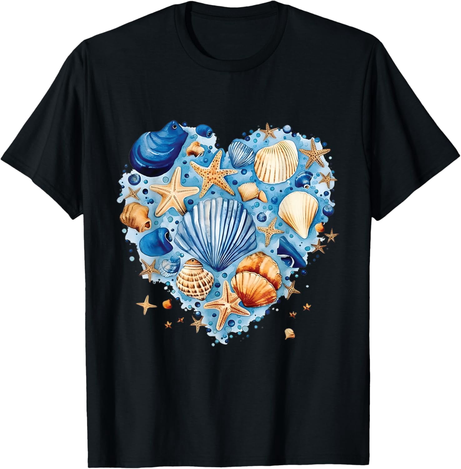 Beachy Seashell Coastal Grandma Starfish Ocean Summer T-Shirt - Walmart.com