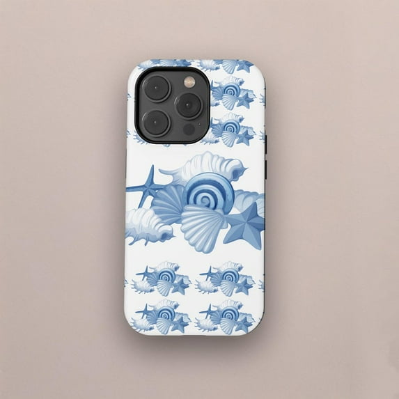 Beachy Tropical Coastal Nautical Seashells Phone Case with iPhone 17 to ...