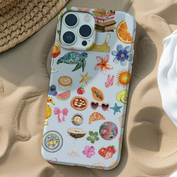 Beachy Tropical Summer Girly Ocean Vibe Phone Case 17 16 15 14 13 12 11 ...