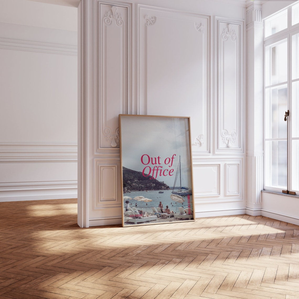 Beachy Wall Art Out of Office Print Retro Coastal, Unframed Poster ...