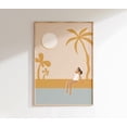 Beachy Wall Art Trendy Coastal Print Girly Surf Poster Cute Beach Home ...