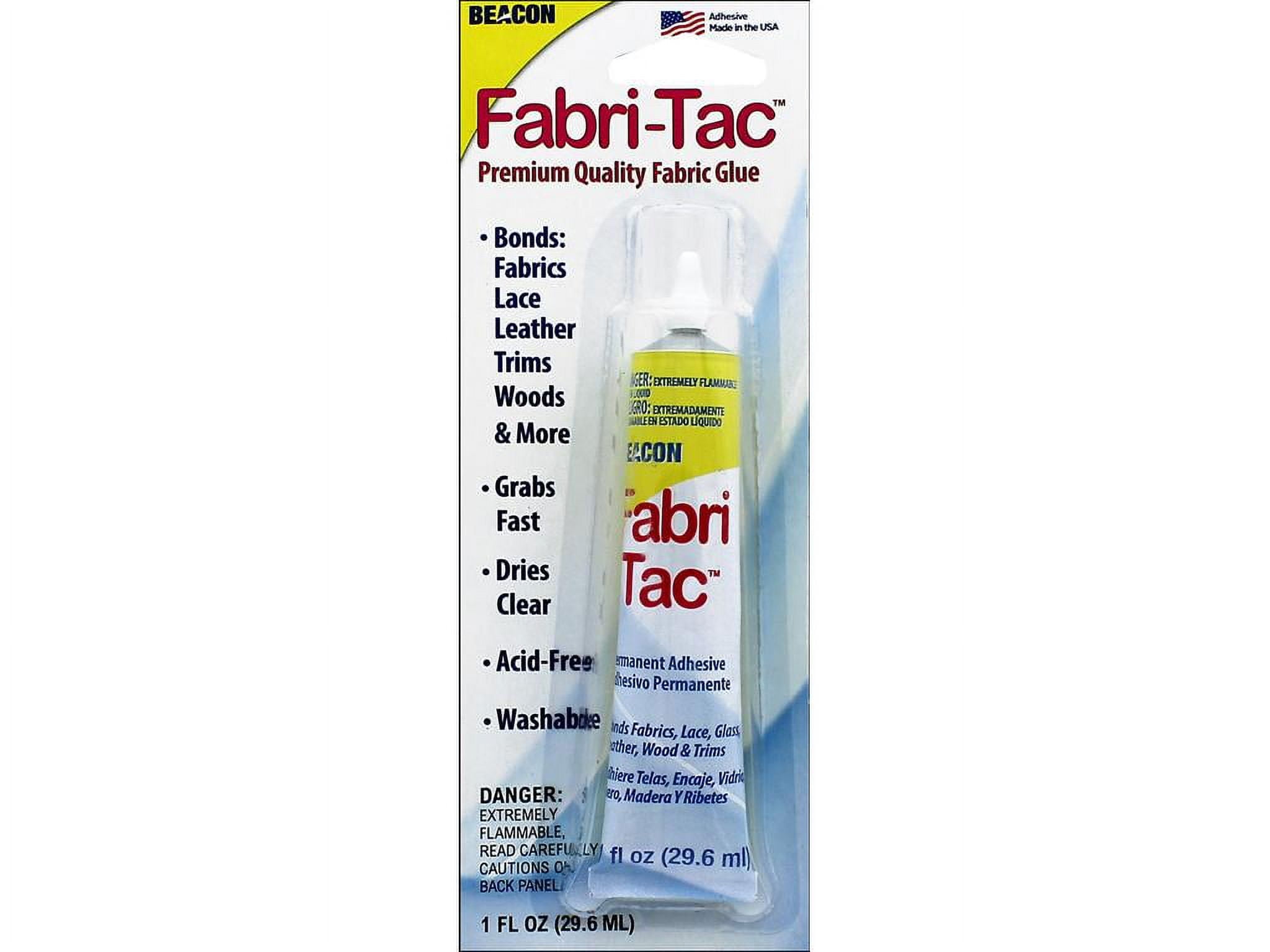 Beacon Adhesives Fabri-Tac Permanent Fabric Adhesive, 1 fl oz - Walmart.com