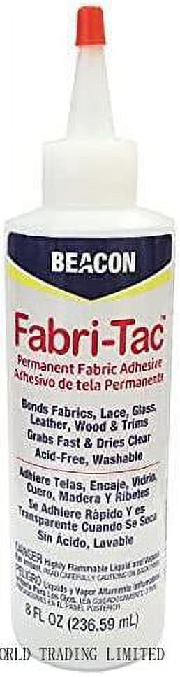 Beacon Fabri-Tac Permanent Adhesive, 8 Ounce The Glue Gun In A Bottle ...