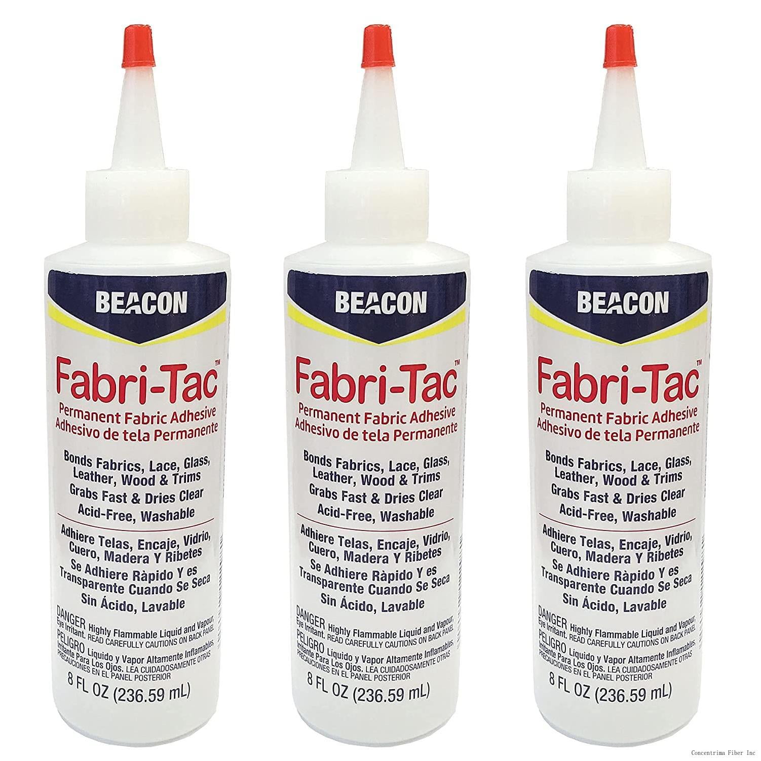 Beacon Fabri-Tac Permanent Adhesive, 8 Oz Bottle - Premium Crafting ...