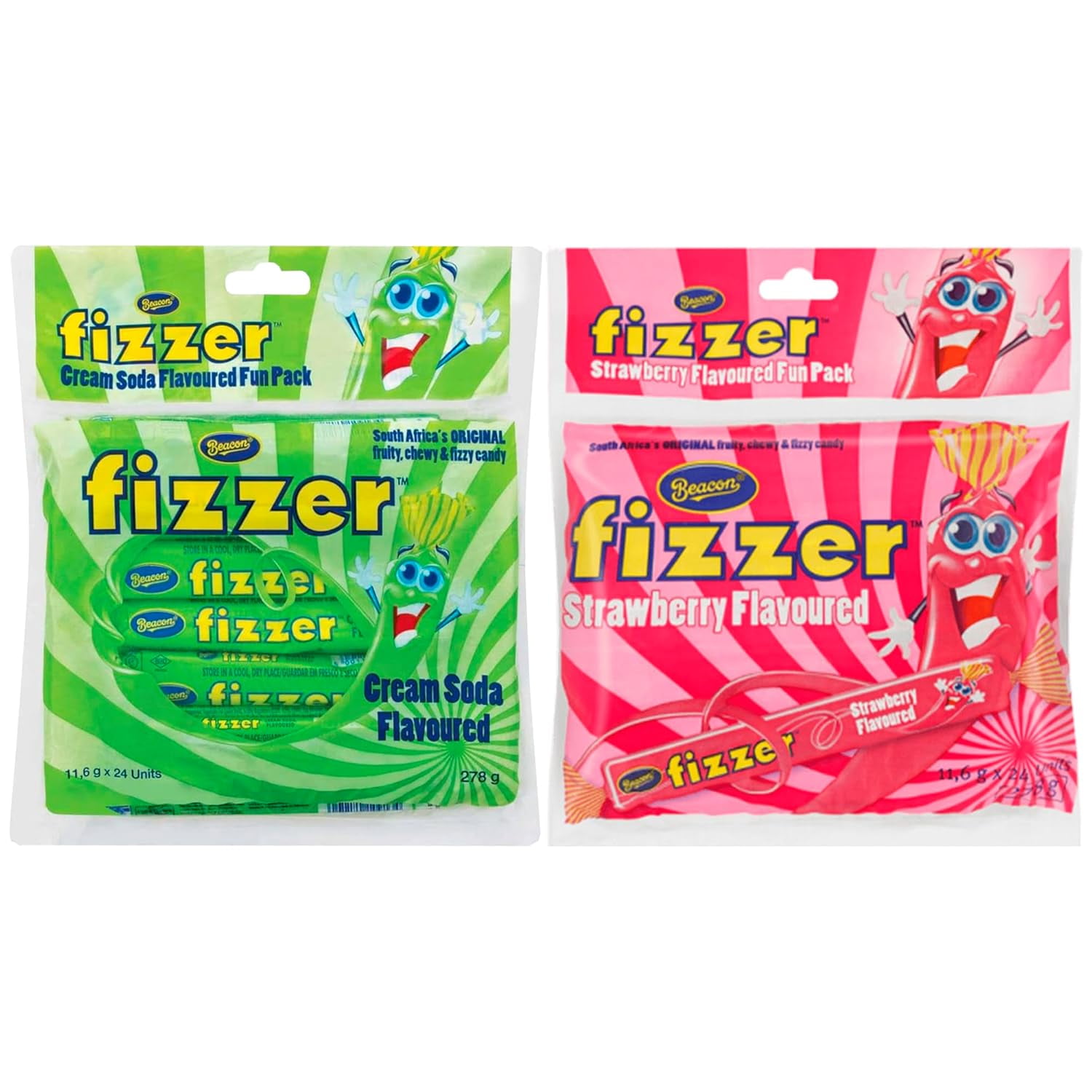 Beacon Fizzers Soda Cream and Strawberry Flavour Units (2 Packs ...