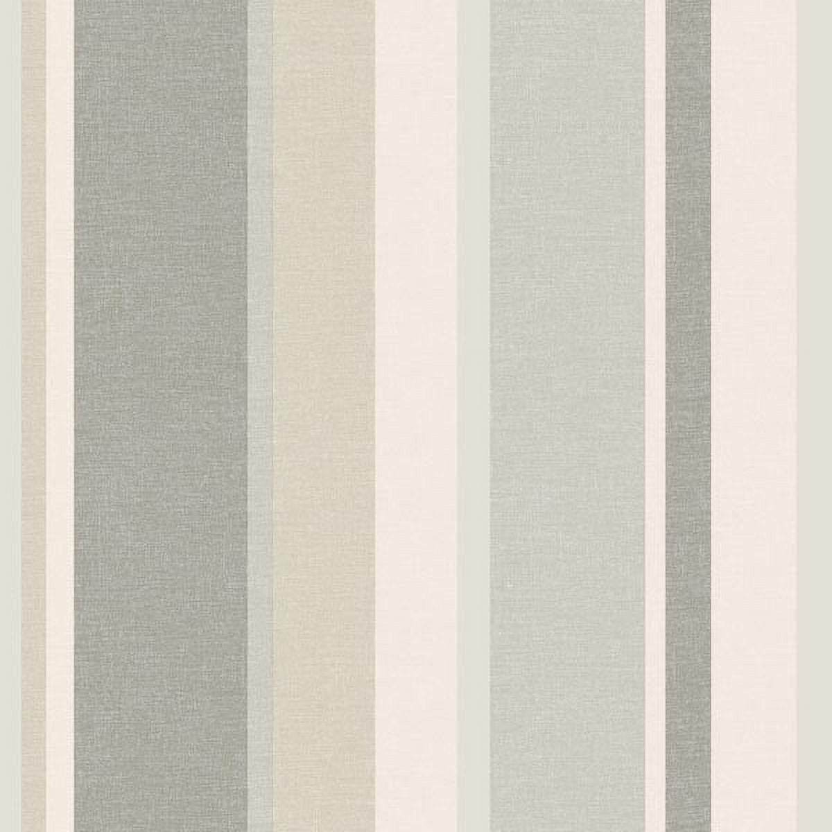 Beacon House Raya Beige Linen Stripe Wallpaper, 20.5-in by 33-ft, 56.4 ...
