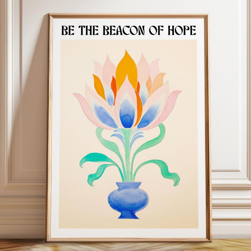 Beacon Of Hope Wall Art - Floral Art Poster - Vibrant And Colorful ...