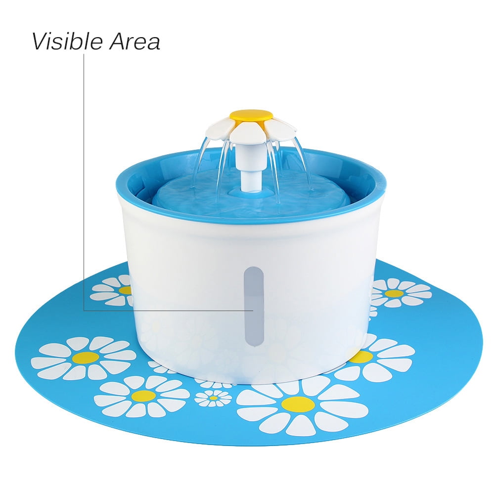 BeaconPet Upgrade Visible Water Level, 1.6L Pet Water Fountain Flower ...