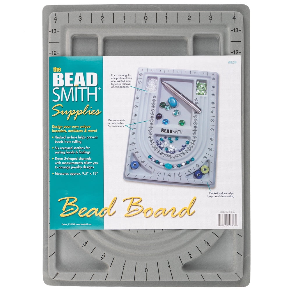 Bead Board – Grey Flocked – 3 U-Shaped Channels & 6 Compartments ...