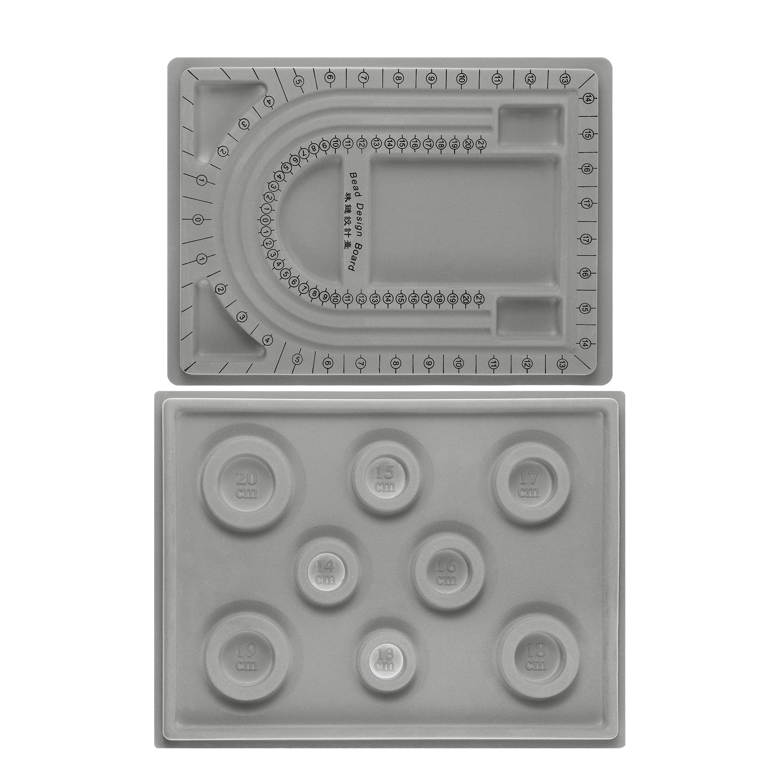Bead Board Jewelry Tray Beading Making Design The Bracelet Flocked Grey ...
