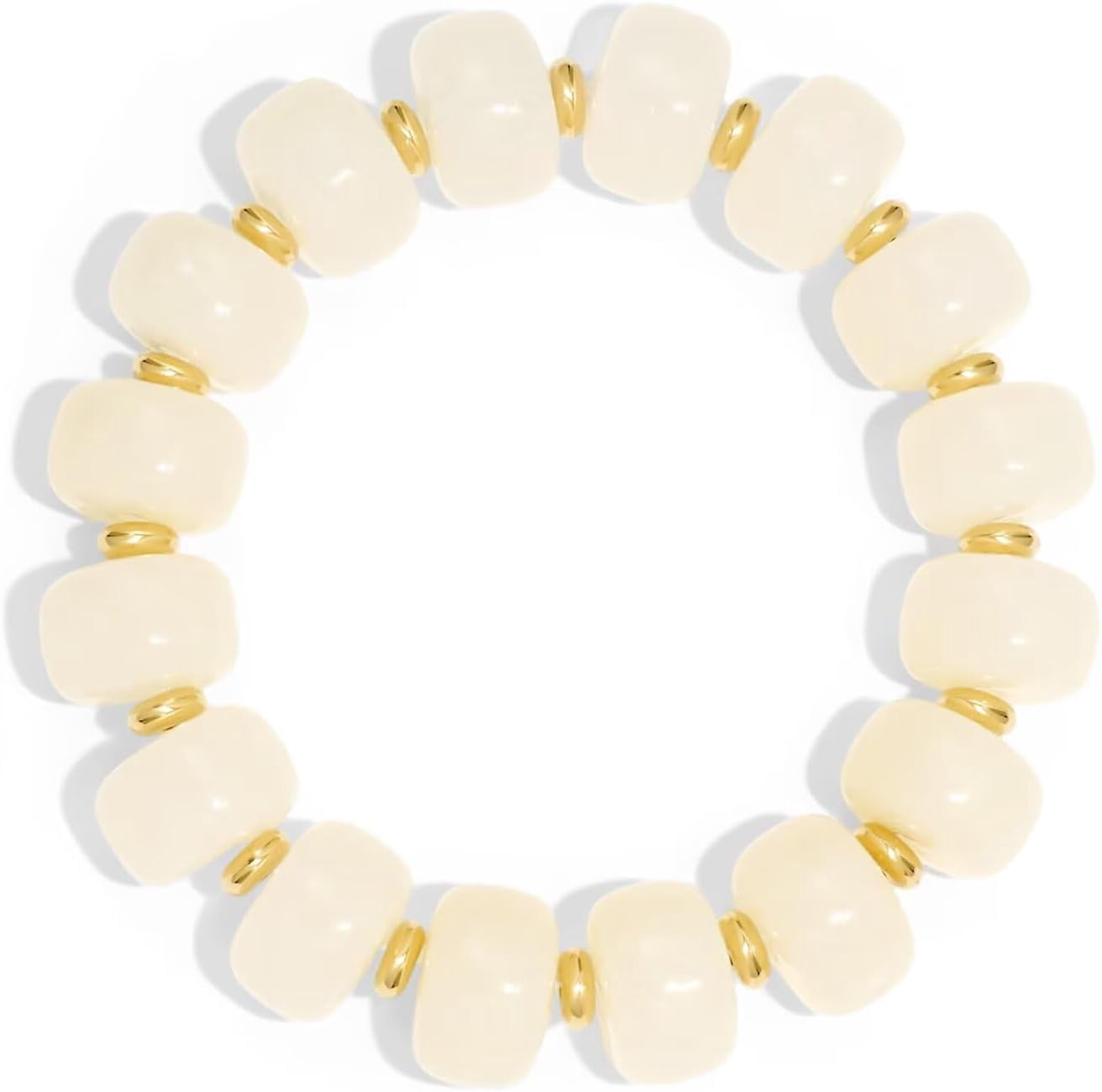 Bead Bracelet for Women Vibrant Color Resin Beads Bracelets Elastic ...