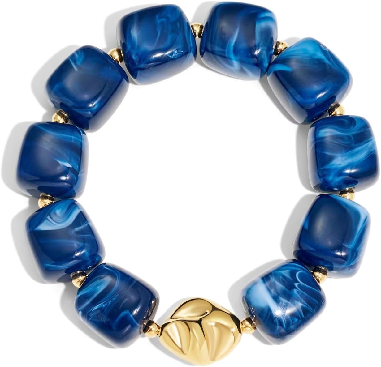 Bead Bracelet for Women Vibrant Color Resin Beads Bracelets Elastic ...