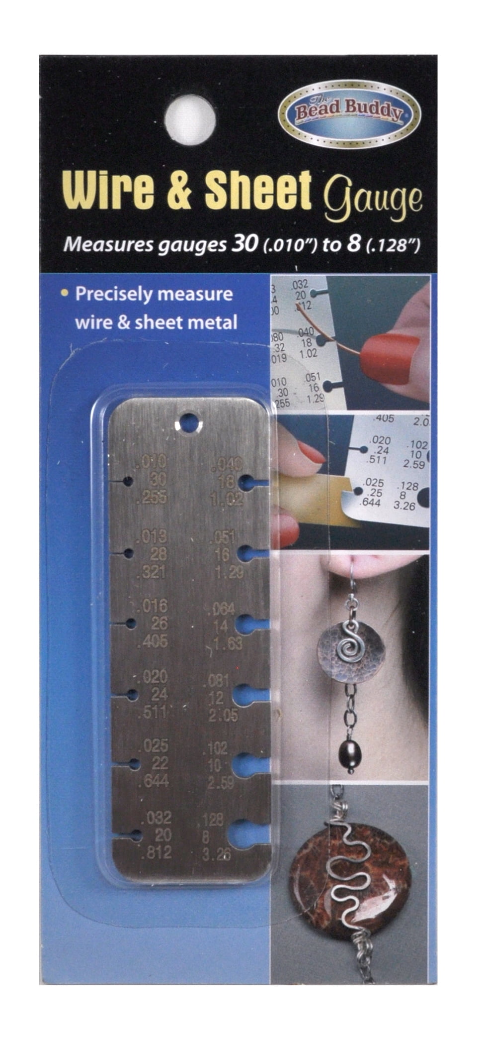 Bead Buddy US Standard Metal Gauge For Measuring Wire And Sheet ...