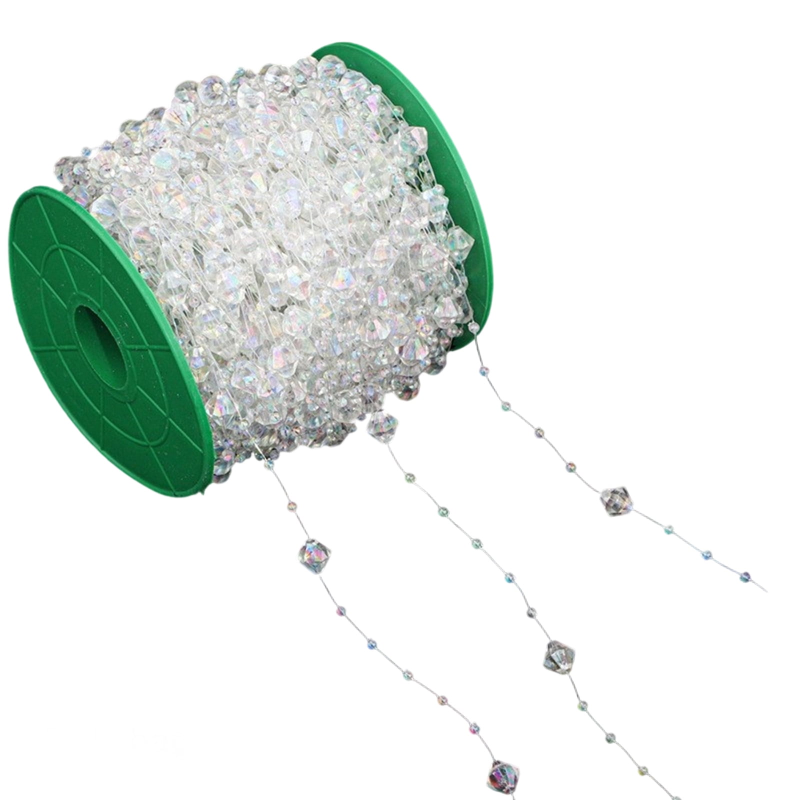 Bead Chain Clear Plastic Craft Beads String Handmade Jewelry ...