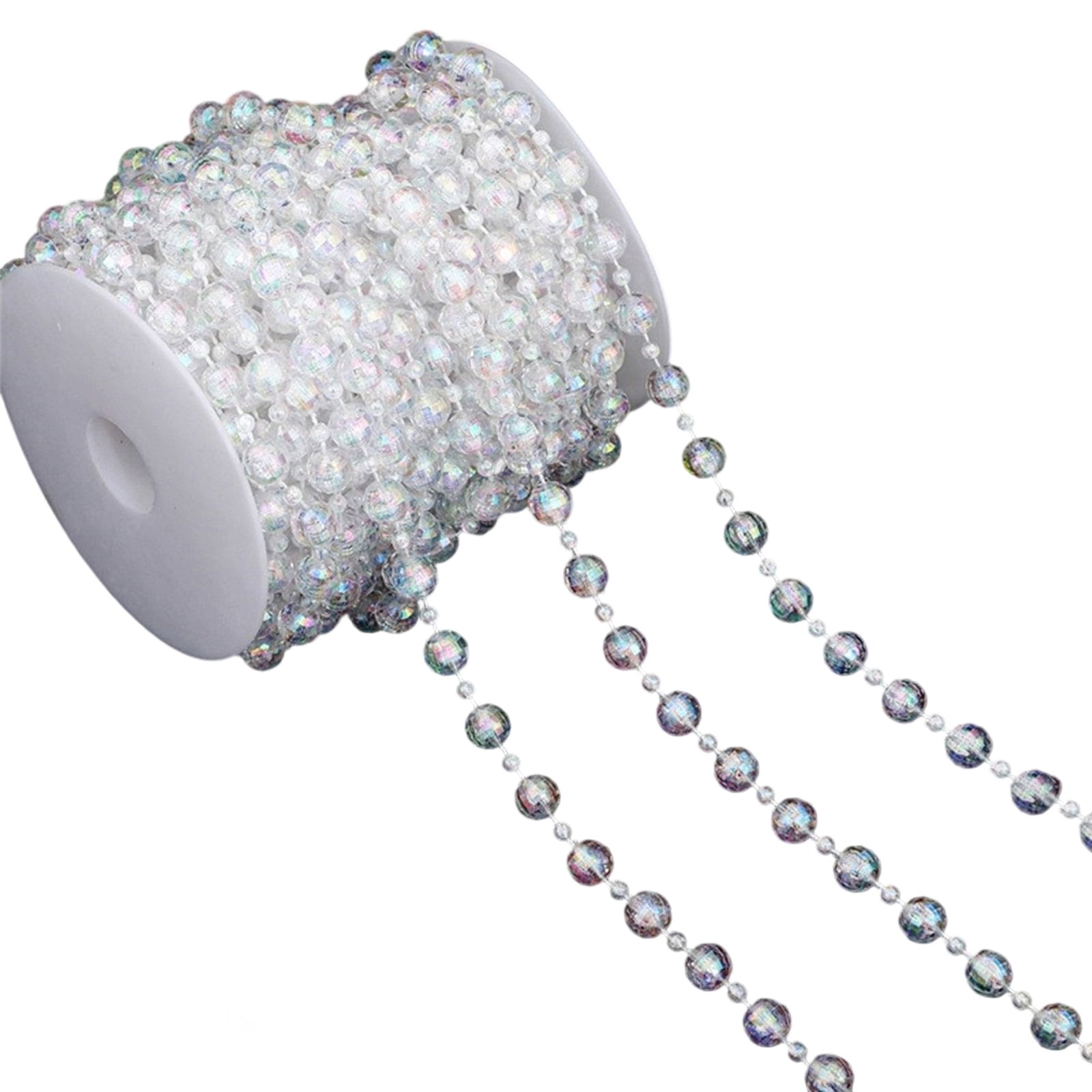 Bead Chain Clear Plastic Craft Beads String Handmade Jewelry ...