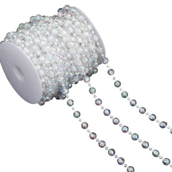 Bead Chain Clear Plastic Craft Beads String Handmade Jewelry ...