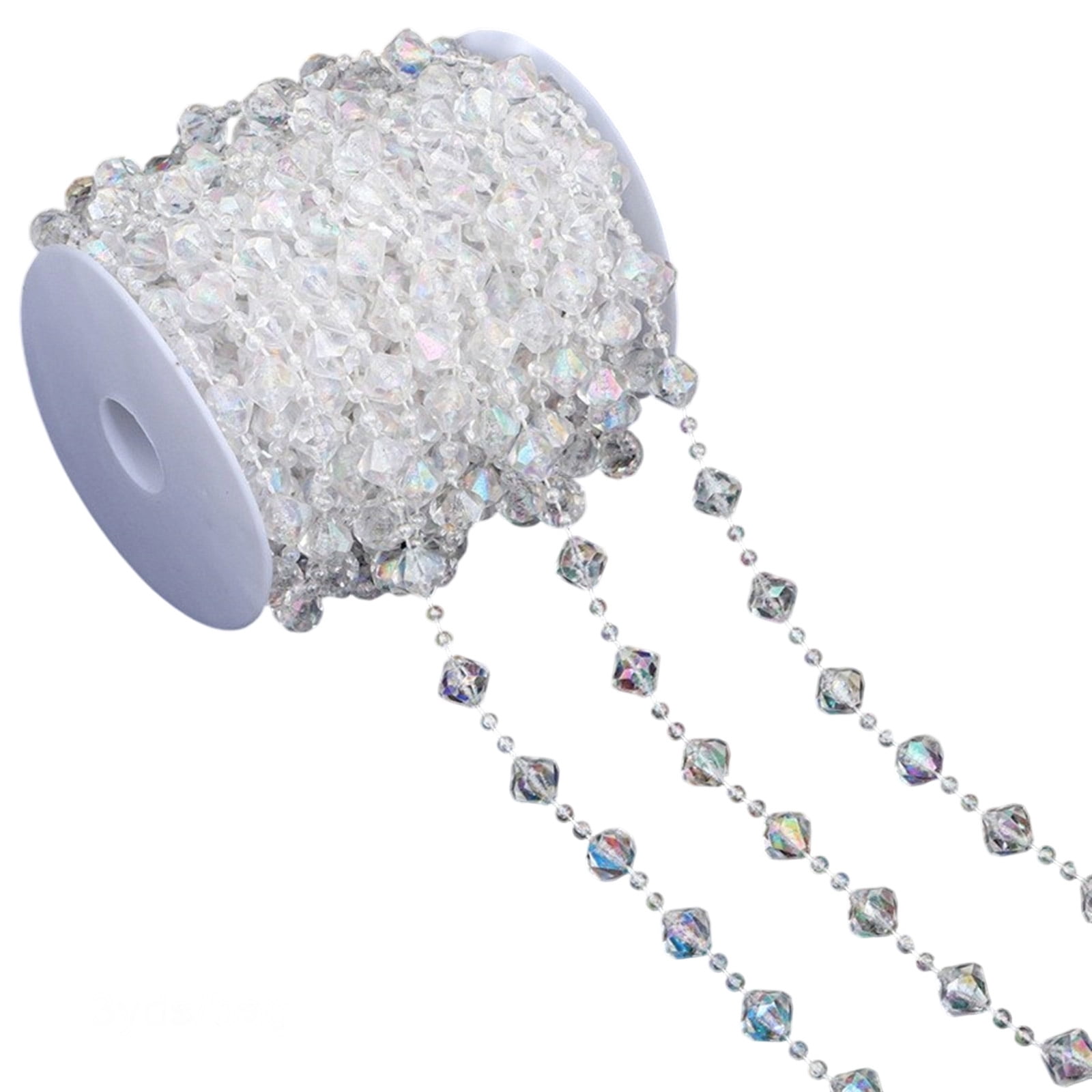 Bead Chain Clear Plastic Craft Beads String Handmade Jewelry ...
