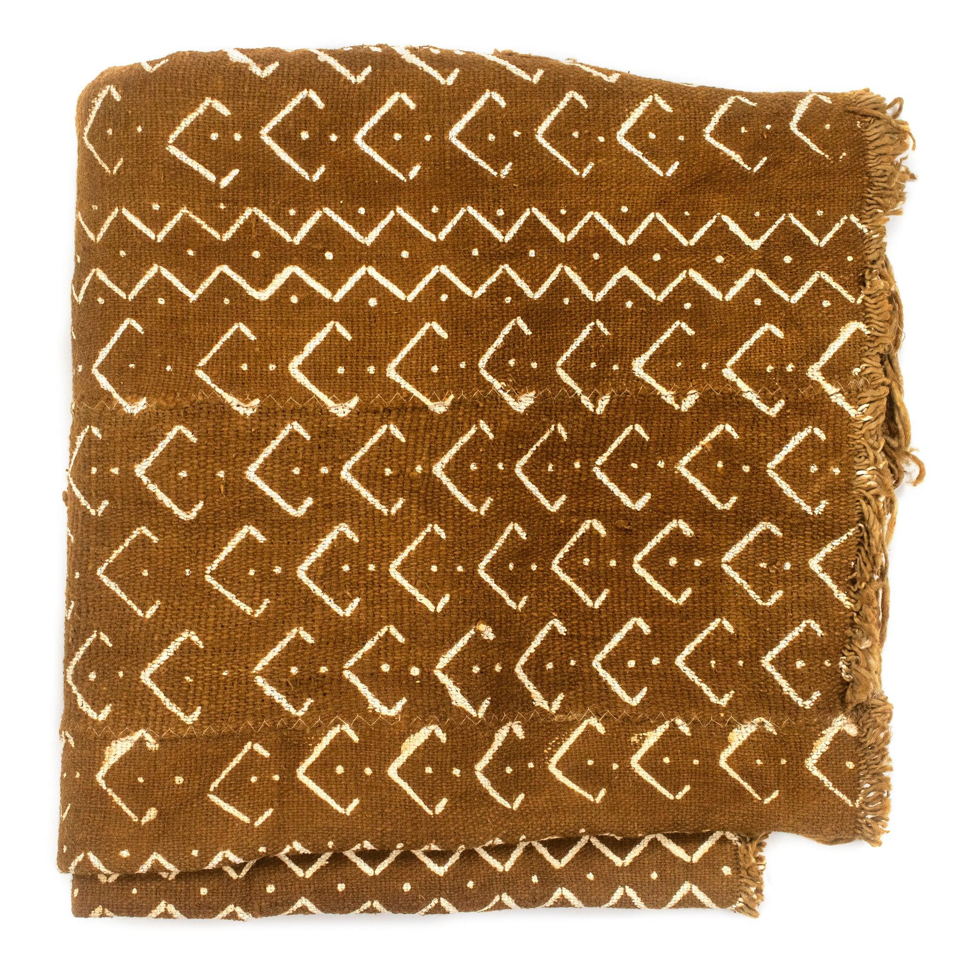 The Bead Chest Brown Bogolan Mali Mud Cloth - Handmade African Textile ...